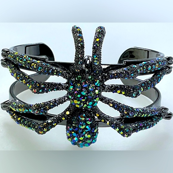 Kirks Folly | Jewelry | Rare Kirks Folly Spider Cuff Bracelet Sparkles ...